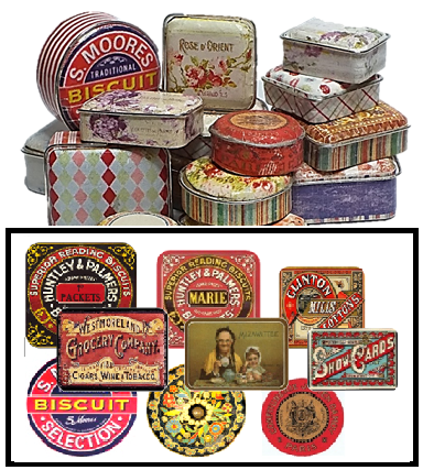 0127a Vintage Pantry tins 1:12 – CastleCrafts